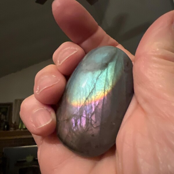 Large Alluvial Blue Topaz Rare Crystal Palm Stone River Tumble Big Huge ...