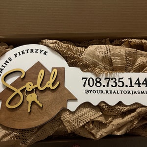 Sold Sign for Realtor Sold Wooden Sign Closing Gift Real - Etsy