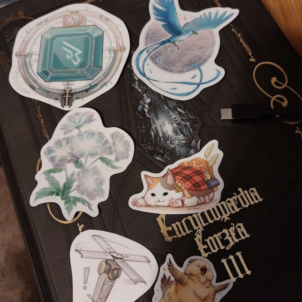 FFXIV Starbird and Elpis Flower Waterproof Vinyl Sticker Set | Final ...