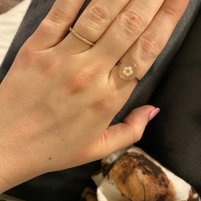Pressed Flower Ring Cottagecore Floral Ring 14K Gold Filled Ring ...