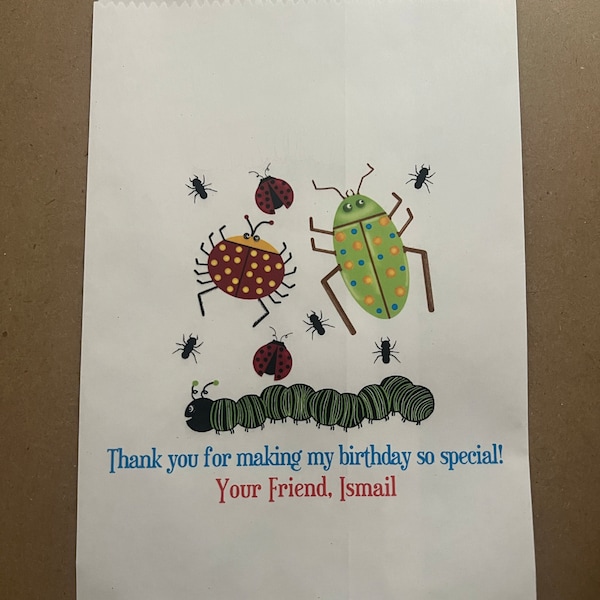 Bug Birthday Party, Bug Candy Bags, Bug Favor Bags, Bug Party Favors ...