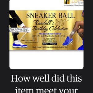 Masquerade Sneaker Ball Red and Gold 50th Any Age Birthday - Etsy