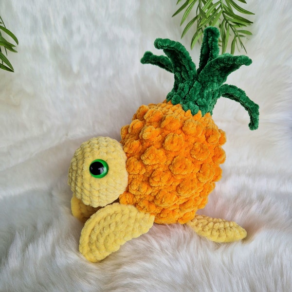 Pineapple Turtle Pattern Crochet PDF Download Beginner Friendly ...