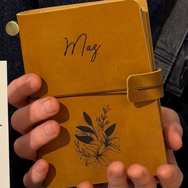 Custom Engraved Leather Journal • Personalised Journal for Writers ...