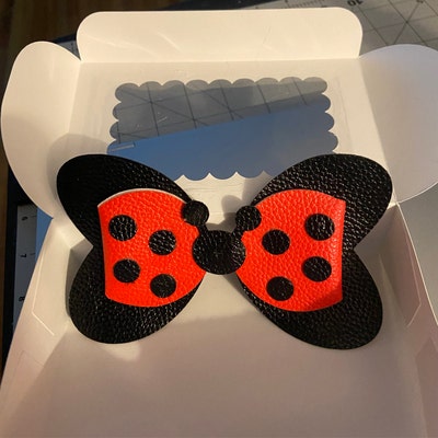 Ladybug Bow Template SVG, Ladybird Bow SVG, Lady Bug Felt Bow PDF ...