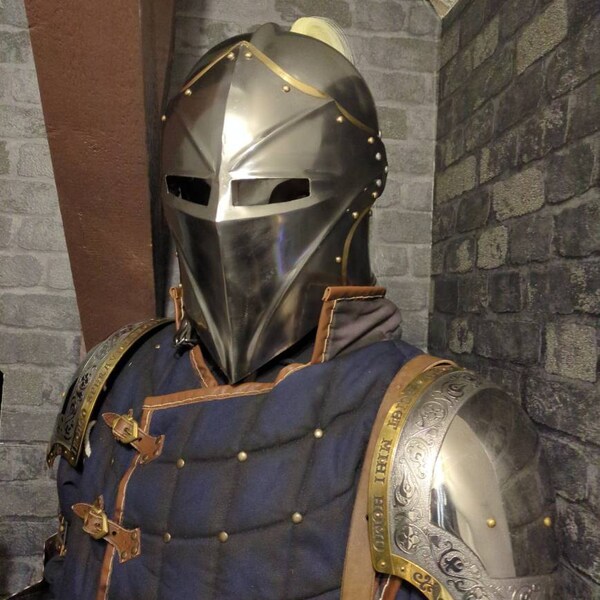 18GA Medieval Bascinet German Helmet Medieval German Salleta Helmet ...