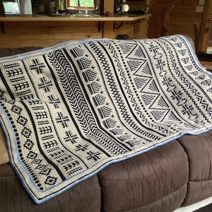 Berber Afghan Overlay Mosaic Crochet PATTERN Digital Download in ...