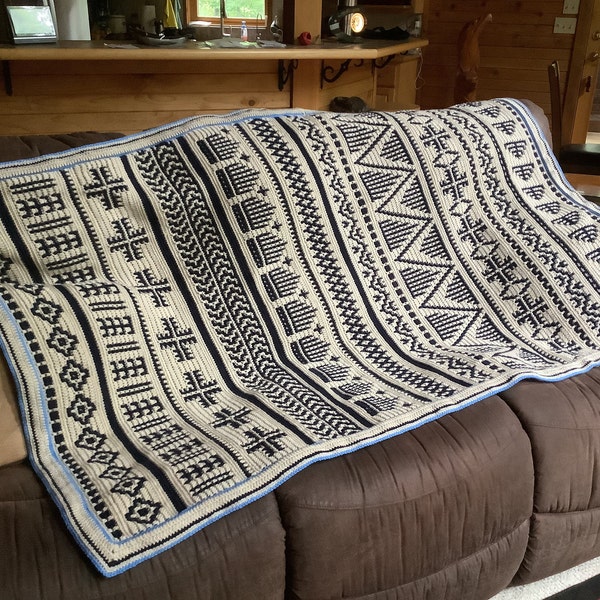 Berber Afghan - Overlay Mosaic Crochet PATTERN - Digital Download in ...