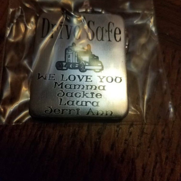 Truck Driver Key Ring, Trucker Gift, Trucker Daddy, Semi Truck Driver ...