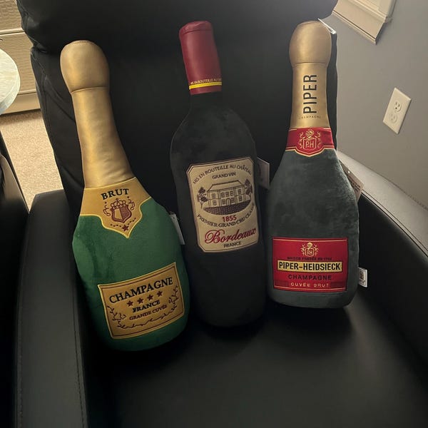 Jumbo Champagne Cushion by Wineplush - Etsy