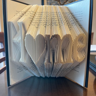 Book Folding Pattern Love With Heart - Etsy