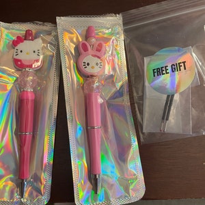 Handmade Custom Beaded Focal Pens, Refillable Beaded Ballpoint Pens - Etsy