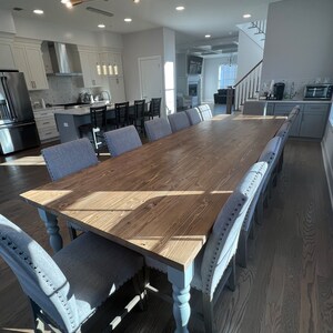 Large Farmhouse Table, Long Farm Table, Dining Room Table, Custom Table ...