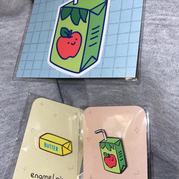 Butter Enamel Pin | Cute Hard Enamel Pin | Food Pin | Breakfast ...
