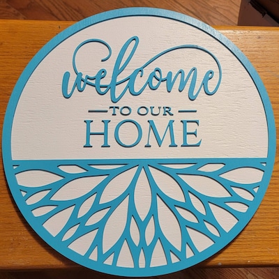 Elegant Welcome to Our Home Sign Dxf and Svg File for Wooden Sign ...