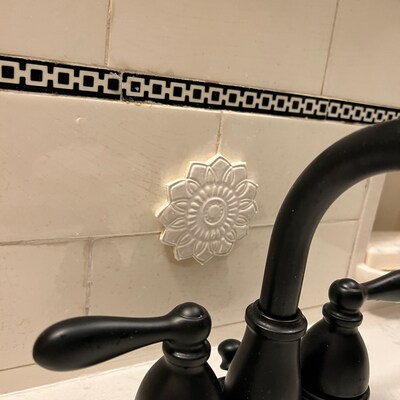 Handmade Ceramic Circle Tile With a Swirl for Use in Mosaics or Other ...