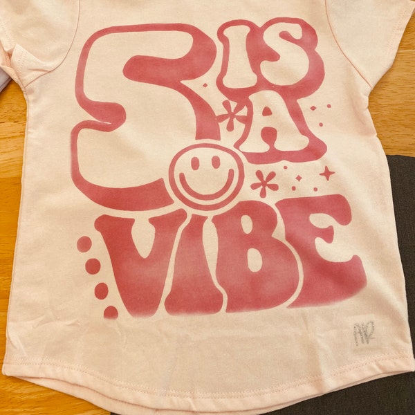 Five is A Vibe, Five Year Old, 5th Birthday Svg, Birthday Shirt Svg, 5 ...
