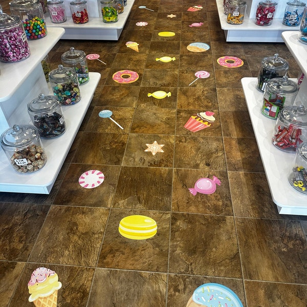 Candy Land Textured Peel and Stick Floor Decals • Set of 11 • Birthday ...