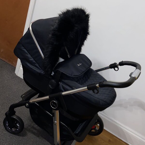 Luxury Black Faux Fur Pram Hood Trim - Etsy