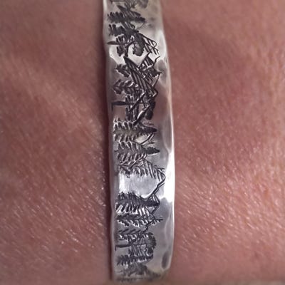 Custom Ogham Copper Cuff Bracelet, Personalized Ogham Bracelet, Irish ...
