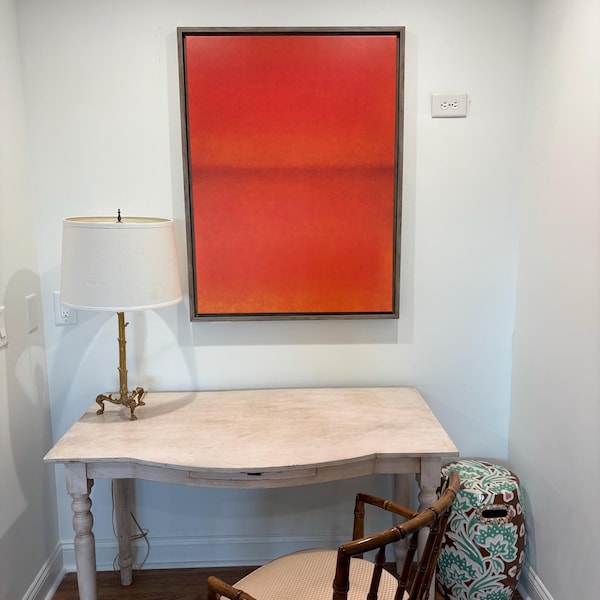 Orange Minimal Art, Orange Color Field Art, Minimalist Large Canvas Art ...