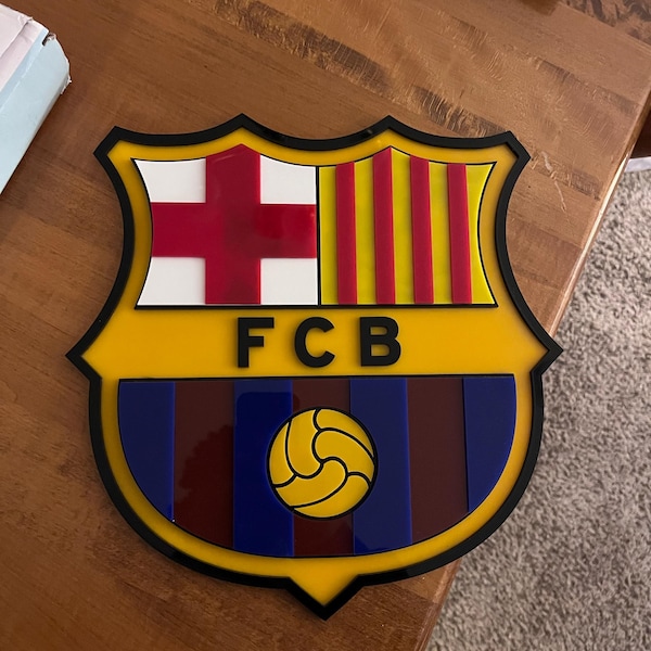 BARCELONA FC - Acrylic Logo, Wall Hang Decor, Football Fan, Customized ...
