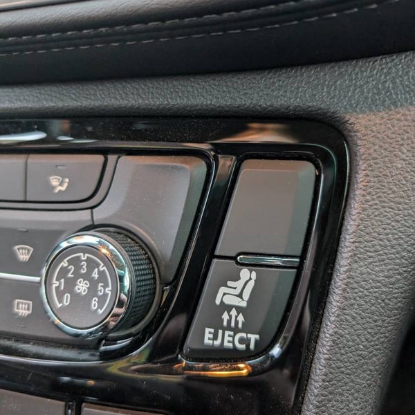 Eject Button Decal, Car Decal, Eject Passenger Button, Blank Button ...