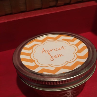 Printable Editable Chevron Label Orange Chevron Mason Jar Label ...