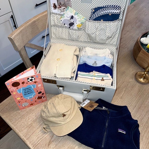 Large Keepsake Suitcase in Sage Green | Personalised Memory Case | Baby ...