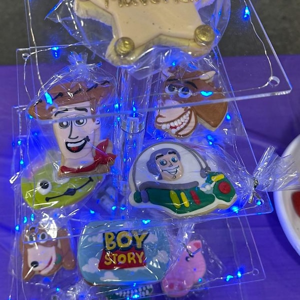Toy Story Cookie Characters Organic Royal Icing Cartoon for Kids Set of ...