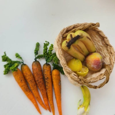 Miniature Tangerine , Dollhouse Food, Food for Dollhouse, Mini Food ...