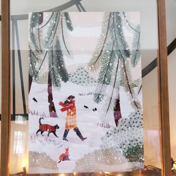 Freedom / Cat Drawing, Cat Lovers. Art Print, Spring Art - Etsy