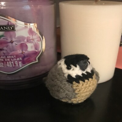 Black-capped Chickadee Bird Toy Plush Tiny Birb Amigurumi - Etsy