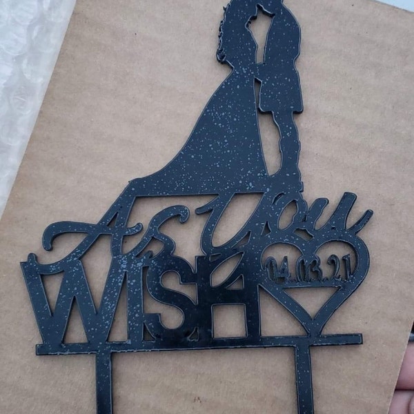 As You Wish With Date Heart Princess Bride Wedding Cake Topper - Etsy