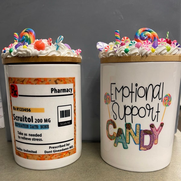 Funny Candy Jar With Lid, Candy Label Candy Jar for Party, Food Label ...