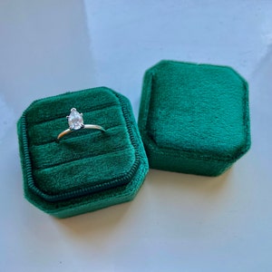 Velvet Heart Single Ring Box Pink Valentines Ring Box - Etsy UK