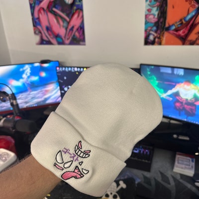 Ghost Type 90s Anime Embroidered Beanie - Etsy