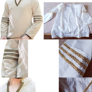 Medieval Viking White/red Color Tunic/cloak for Armor - Etsy