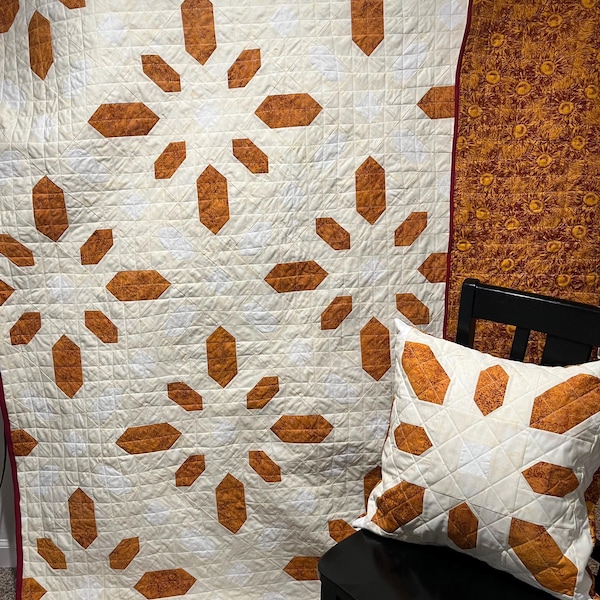 Eyelet Lace Flower Quilt Pattern | Baby Throw Queen Blanket (PDF ...
