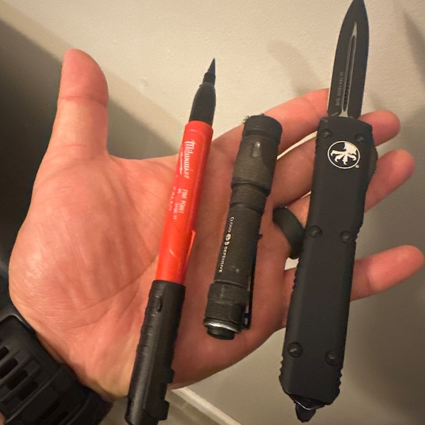 2pcs G10 Sharpie Marker EDC Tactical Pen Paracord Tools, Marlin Spike ...