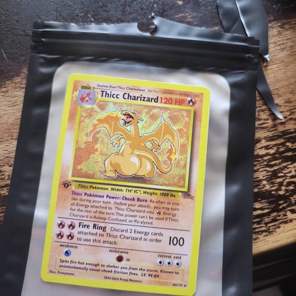 Custom-made Thicc Pikachu Card - Etsy