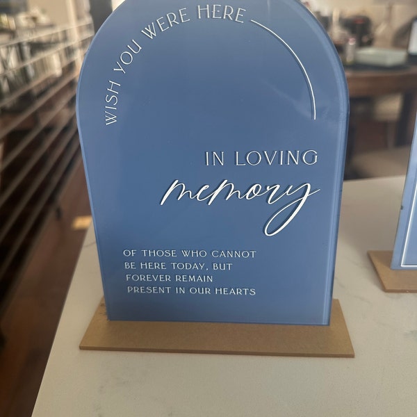 In Loving Memory Table Sign | in Memory Wedding Sign | Modern Script ...