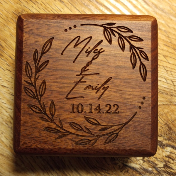 Custom Engraved Wedding Ring Box, Ring Bearer Box, Wedding Ring Box for ... Custom Engraved Wedding Ring Box, Ring Bearer Box, Wedding Ring Box for ...
