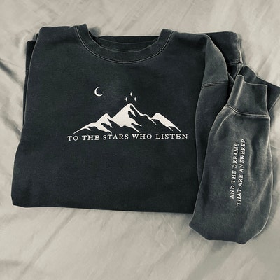 OFFICIALLY LICENSED ACOTAR Embroidered Sweatshirt Stars Acotar Merch ...