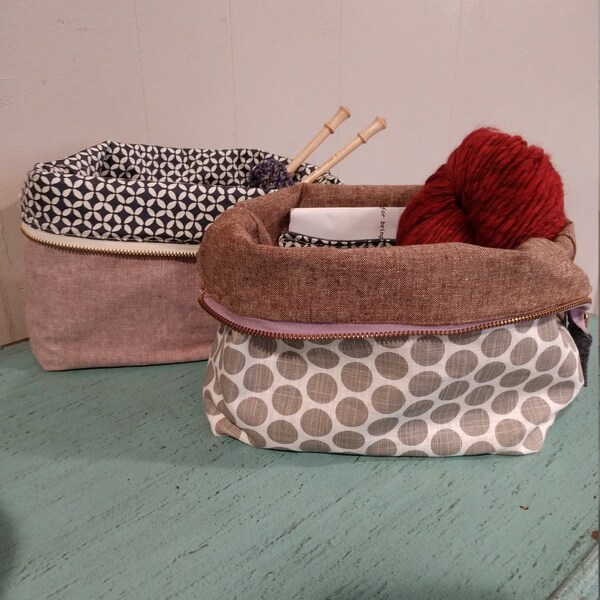 Esme Zip Pouch, PDF PATTERN, Knitting Project Bag, Travel Pouch - Etsy