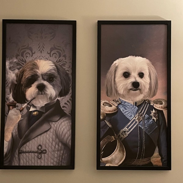 Custom Pet Portraits,pet Portraits,fancy Custome Dog Potrait,dog in ...