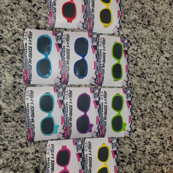 Two Fast Race Car Birthday Sunglasses Favors -red -race Car Birthday ...