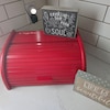 Red Big Bread Box Made From Wood, Vintage Style, Modern Bread Box ...