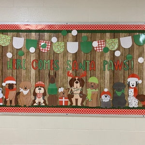 Christmas Pups Christmas December Bulletin Board Kit - Etsy