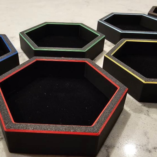 Magnetic Hexagon Board Game Trays – Modular Token Organizer With 12 ...
